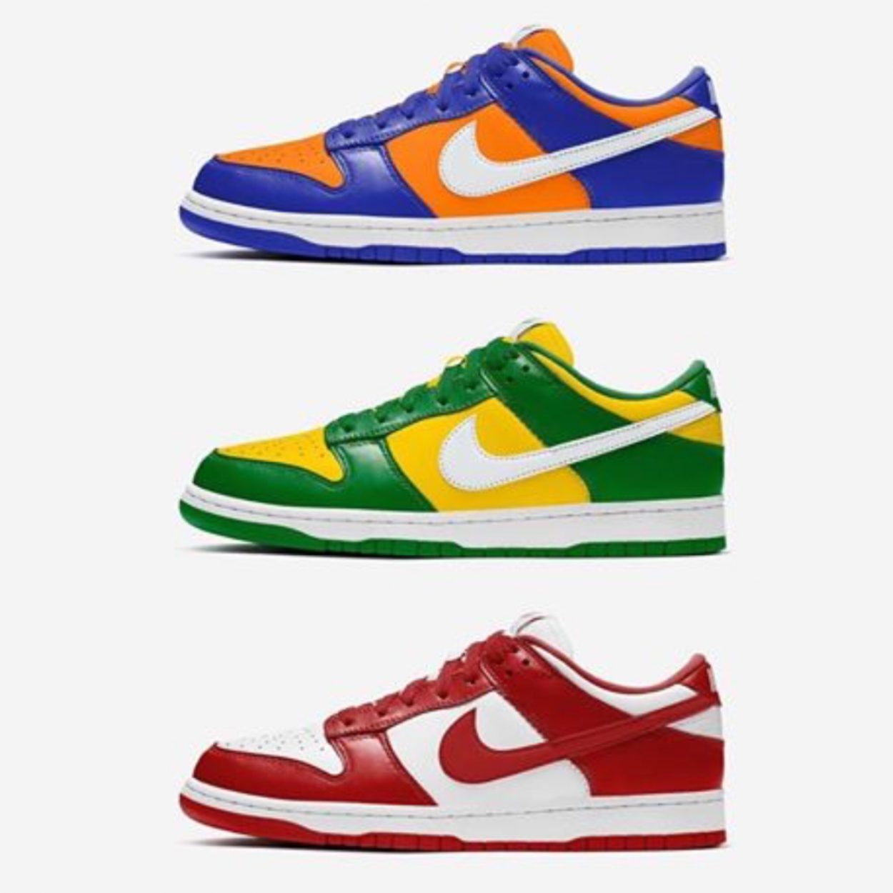 First Look: Nike Dunk Low "University Pack" 3 Colorways